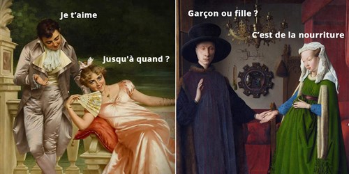 Il détourne des tableaux classiques avec modernité et humour