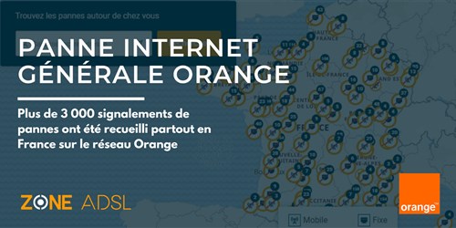 ORANGE DOWN : plus de 3 000 signalements partout en France pour le réseau Orange qui est tombé